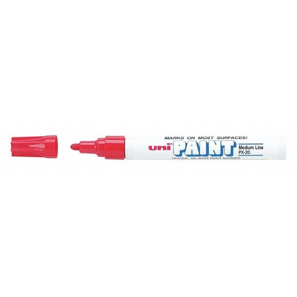 Uni Paint Paint Marker, Red, PK12 63602 | Zoro