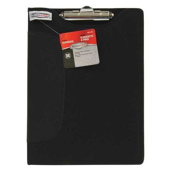 Roadpro 9" x 12" Padded Clipboard w/Inside Pocket, Black DCB-111BK | Zoro