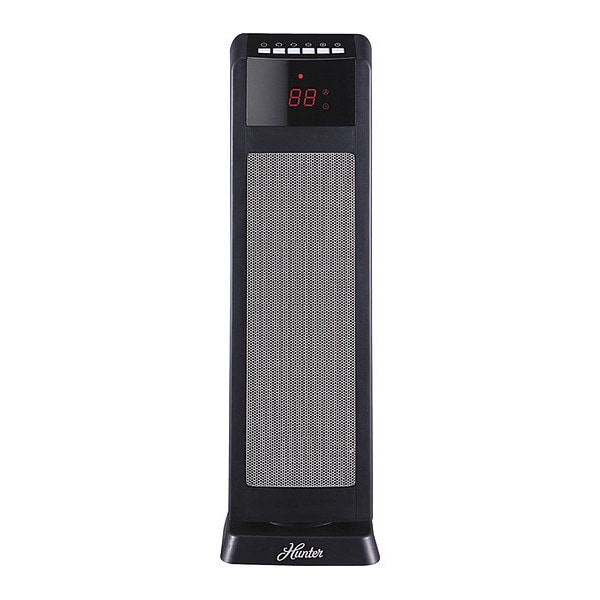 Hunter Heater, Digital, Ceramic, Tower, 24" Tall, 1500, Oscillating ...
