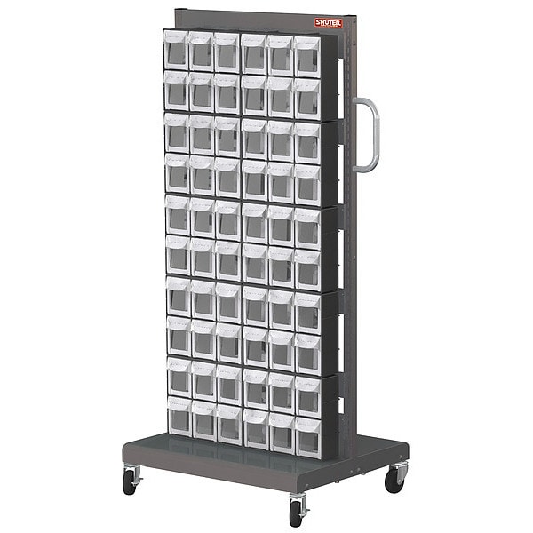 Shuter Mobile Parts Cart, FO308 2, Sided 120 Bins 1010545 | Zoro