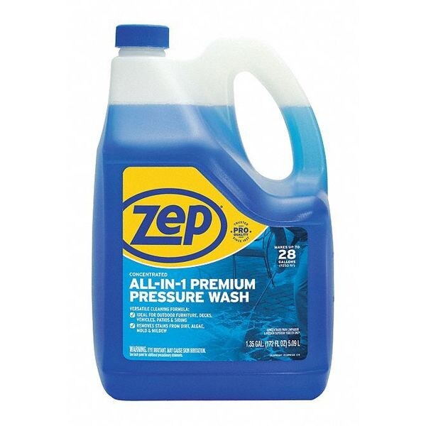 Zep Pressure Washer Concentrate, 1.35 Gal Jug, Liquid, Blue, 4 PK ...
