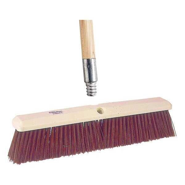 Tough Guy 18 in Sweep Face Push Broom, Medium, Synthetic, Brown 59JM43 ...