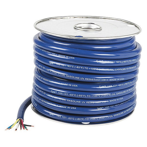 Grote Cable, Low Temp, 7 Cond, 6/14, 1/12, 100 ft. 82-5827 | Zoro