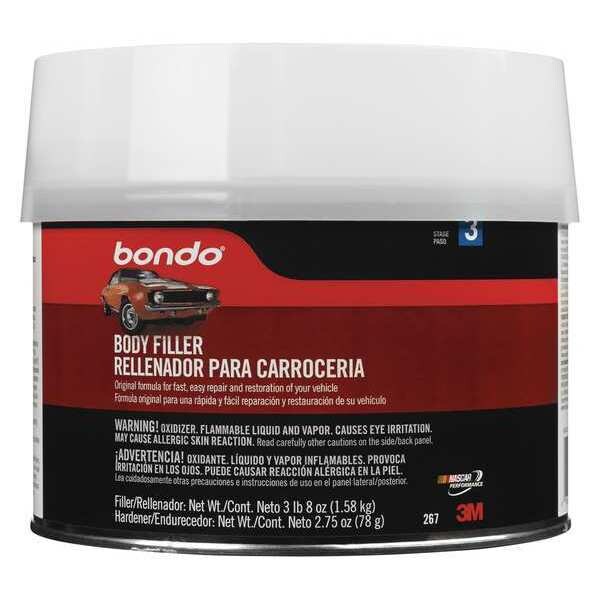 3M Body Filler, 1/2 gal, Can, Light Gray, Red 267 | Zoro
