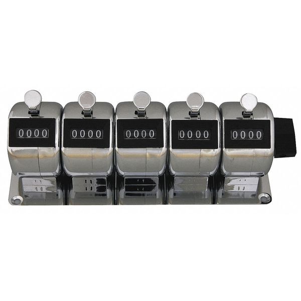 Enm Counter, Hand Tally, 5 Gang, 4 Digits M4505 | Zoro