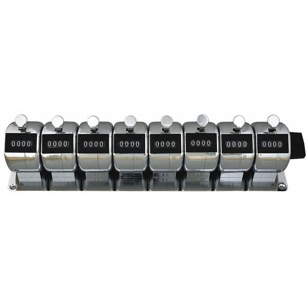 Enm Counter, Hand Tally, 8 Gang, 4 Digits M4508 | Zoro