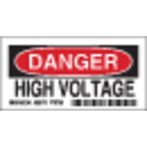 Brady Danger Sign, 3-1/2X5", R and BK/WHT, HV 84875 | Zoro