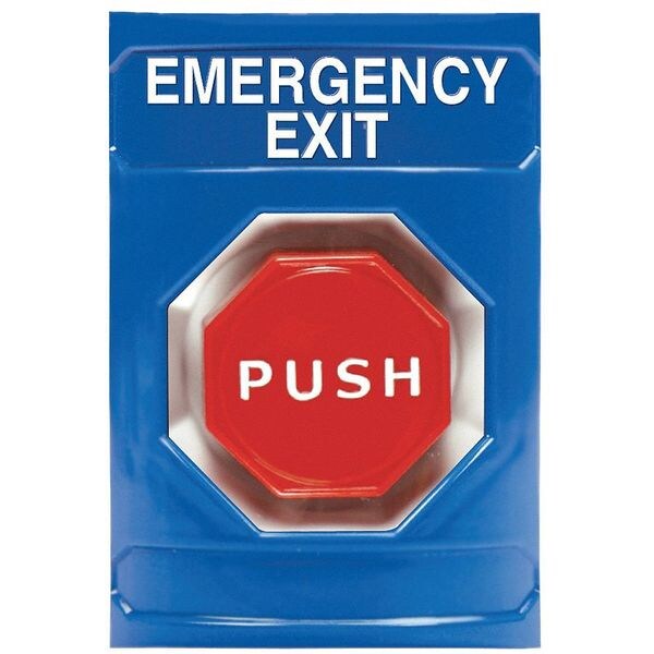 Safety Technology International Emergency Exit Push Button, Blue, ADA ...