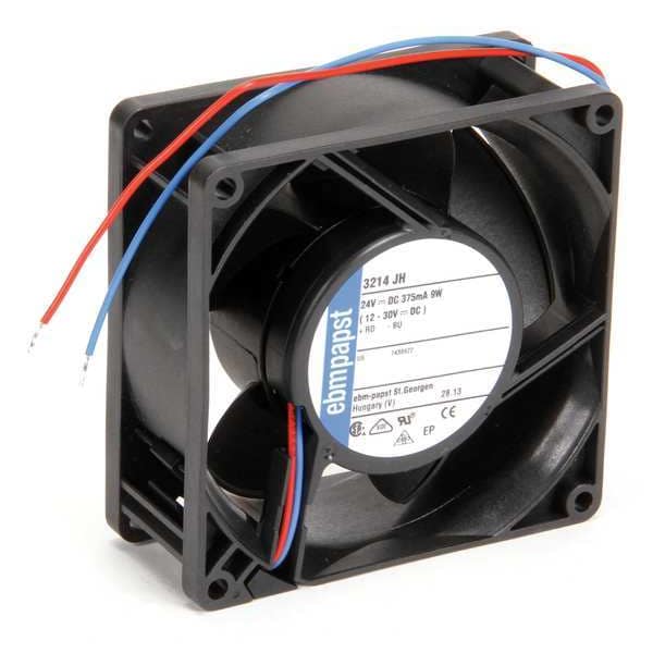 Ebm-Papst Axial Fan, Square, 24V DC, Fiberglass Reinforced Plastic, 3 5/8 in W. 3214JH | Zoro