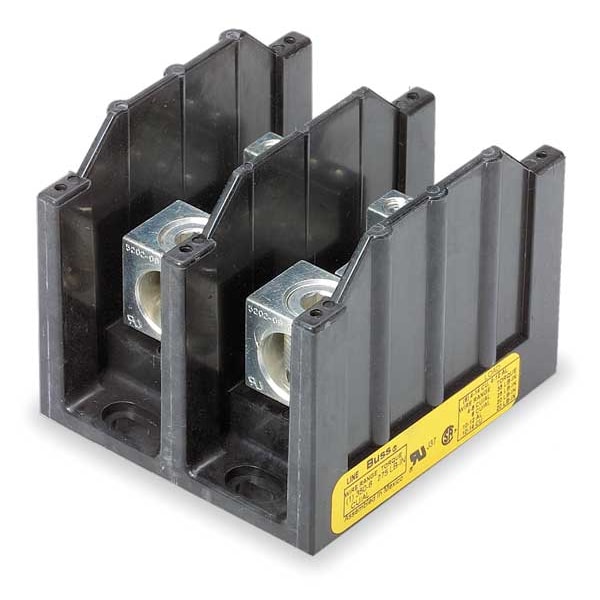 Eaton Bussmann Power Distribution Block, Open, 2 Pole, 310 A Copper, 600 V AC/DC 16323-2 | Zoro