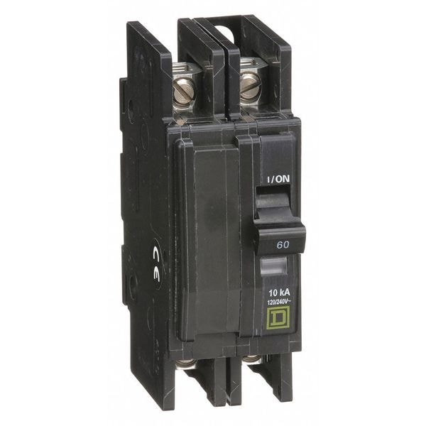 SQUARE D 60A, 2 pole Miniature Circuit Breaker, QO, 120/240V AC, - QOU260