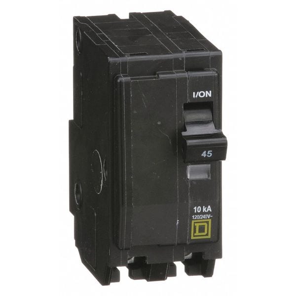 Square D Miniature Circuit Breaker, 45 A, 120/240V AC, 2 Pole, Plug In ...