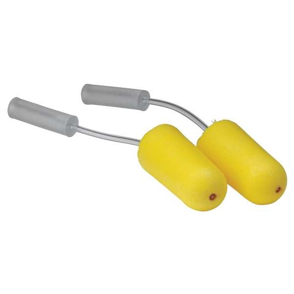 3M E-A-R E-A-Rfit Foam Probed Test Ear Plugs, Bullet Shape, Yellow, 10 ...