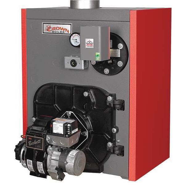 Crown Boiler Co Atmospheric Vent Hot Water Boiler, Oil TWZ125BOTT4PSU ...