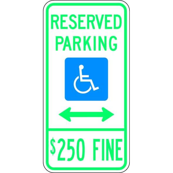 Lyle ADA Handicapped Parking Sign, 24" x 12, HC-IL01D-12HA HC-IL01D ...