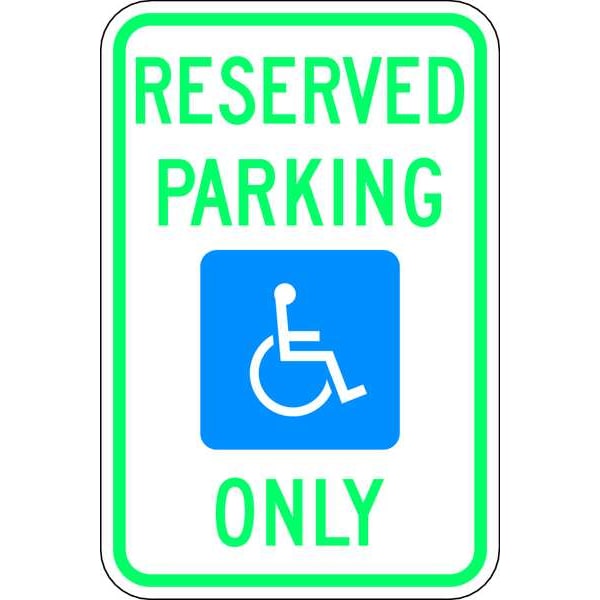 Lyle ADA Handicapped Parking Sign, 18" x 12, HC-MI01-12HA HC-MI01-12HA ...