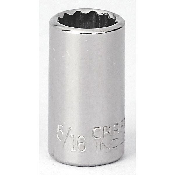 Craftsman Industrial 1/4" Drive, Hex SAE Socket, 12 Points 9-22056 | Zoro