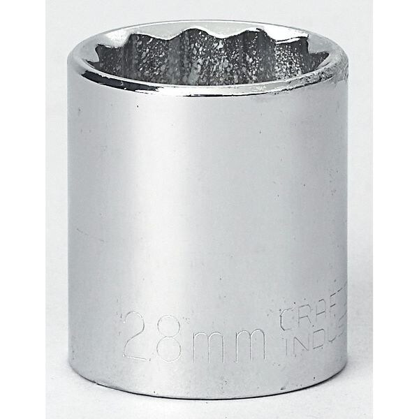 Craftsman Industrial 1/2" Drive, Spline Metric Socket, 12 Points 9 ...