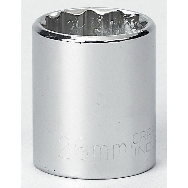 Craftsman Industrial 1/2" Drive, Hex Metric Socket, 12 Points 9-24370 | Zoro