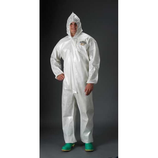 Lakeland Chemical Resistant Coveralls, Hooded Coverall, M, ChemMax(R) 2 ...
