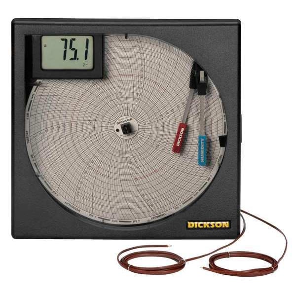 Dickson Recorder, Temp, 8 In, Display, Alarm, Contact KT856 | Zoro