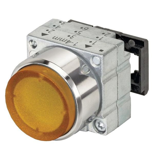 Siemens Illuminated Push Button Operator, 22mm, Amber 3SB35010BA01 | Zoro