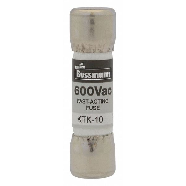 BUSSMANN 50A Midget Fuse, 600V AC Fast-Acting, KTK series, - KTK-50