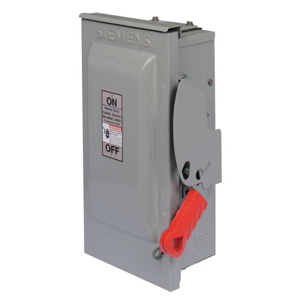 Siemens Fusible, Safety Switch, Heavy Duty, 240 V, 2PST, NEMA 3R ...