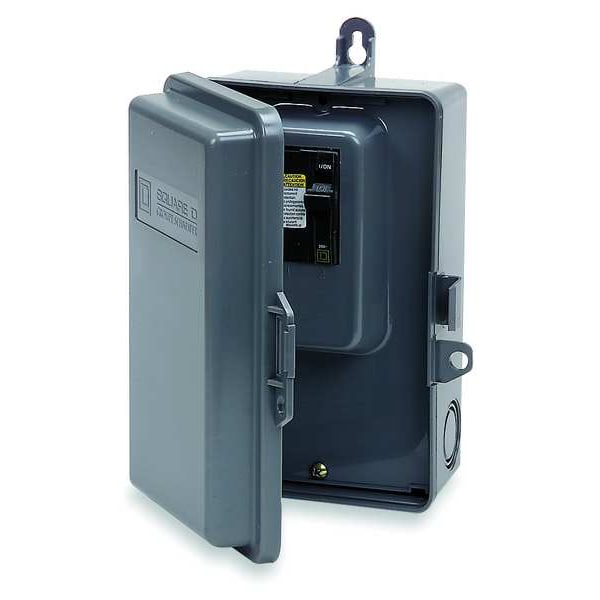 Square D Disconnect Switch, General Duty, 240 V, 2PST, Indoor/Outdoor ...