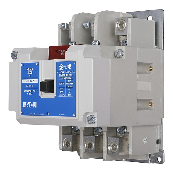 Eaton 120VAC Non-Reversing Magnetic Contactor 3P 135A NEMA 4 CN15NN3A ...