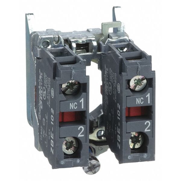 Schneider Electric Contact Block, 2NC Slow Break, 22mm ZB4BZ104 | Zoro