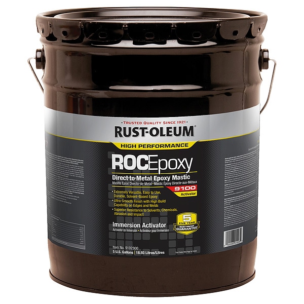 Rust-Oleum Immersion Epoxy Coating Activator, Clear, 5 gal, 100 to 175 sq. ft./gal, 9100 Series ...