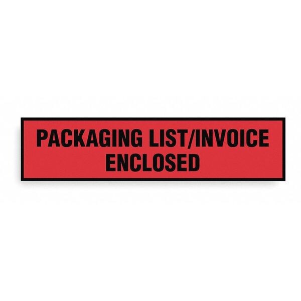 3M Packing List Envelope, Clear, PK1000 T-1 | Zoro