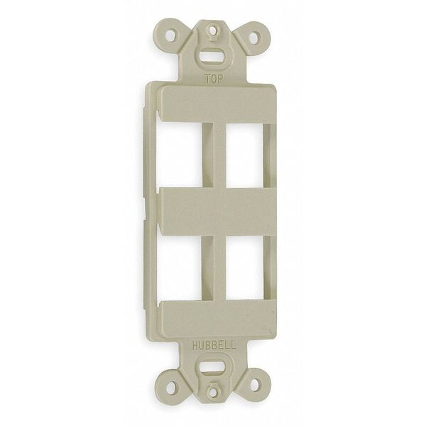 Hubbell Premise Wiring Outlet Frame, 4P, Rear Keystone Mounting ISF4EI ...