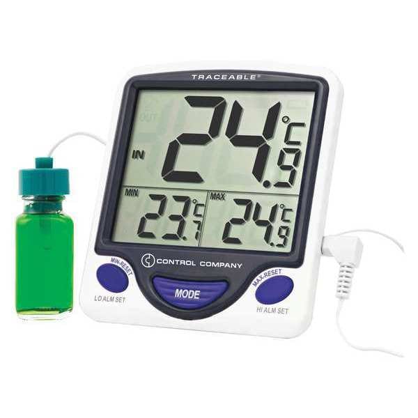 Traceable Digital Thermometer, 74 Degrees to 80 Degrees F for Wall or ...