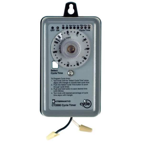 Intermatic Timer, Percent Cycle, NEMA3R, 20A, 3Hrs52Min CT2000 | Zoro