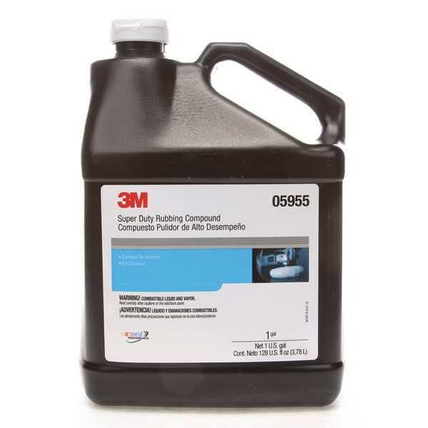 3M 1 Gal. Super Duty Rubbing Compound Bottle, Brown, Emulsion 05955 | Zoro