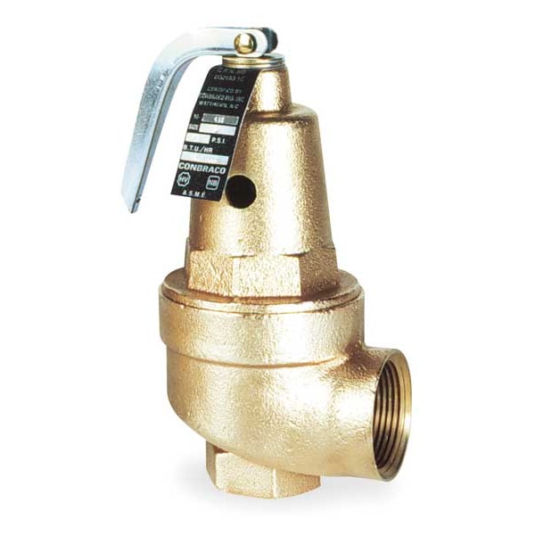 Apollo Valves Safety Relief Valve, 1-1/2In, 30psi, Bronze 1060705 | Zoro