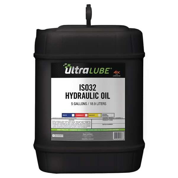 Ultralube 5 gal Pail, Hydraulic Oil, 32 ISO Viscosity, 15W SAE 10557 | Zoro