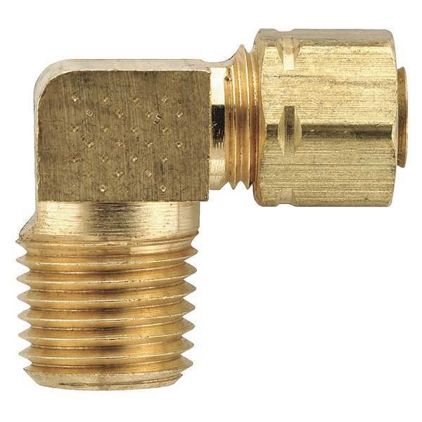 Parker 1/8" Compression x MNPT Brass 90 Degree Elbow 25PK 269CA-2-2 | Zoro