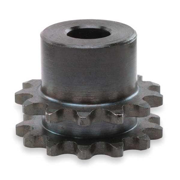 Tsubaki Double Strand Sprocket, Plain, 40-2 Chain Size, 1/2 Bore Dia ...