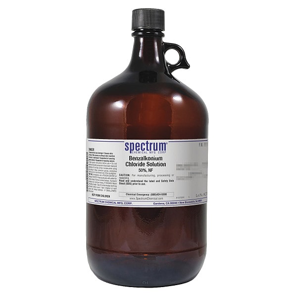 Spectrum Chemical Benzalkonium Chloride Solution, 50 Percen B1068-4LTGL ...