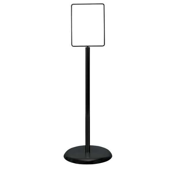 Zoro Select Sign Holder, Pedestal, 7x11, Metal, Black UVPSH711 | Zoro