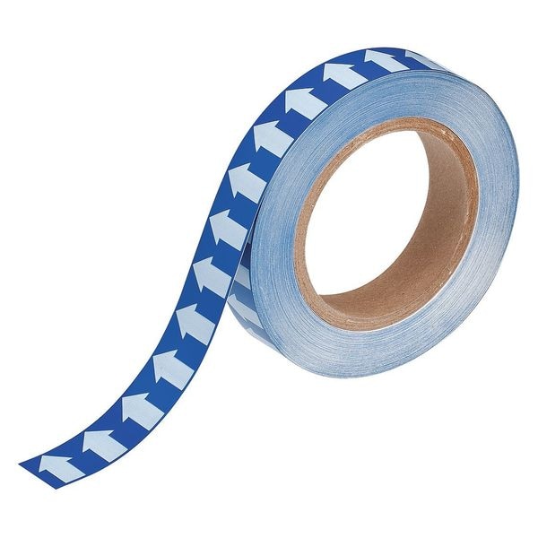 Brady Arrow Tape, Vinyl, 1 in W x 90 ft. L, Adhesive Mounting, White ...