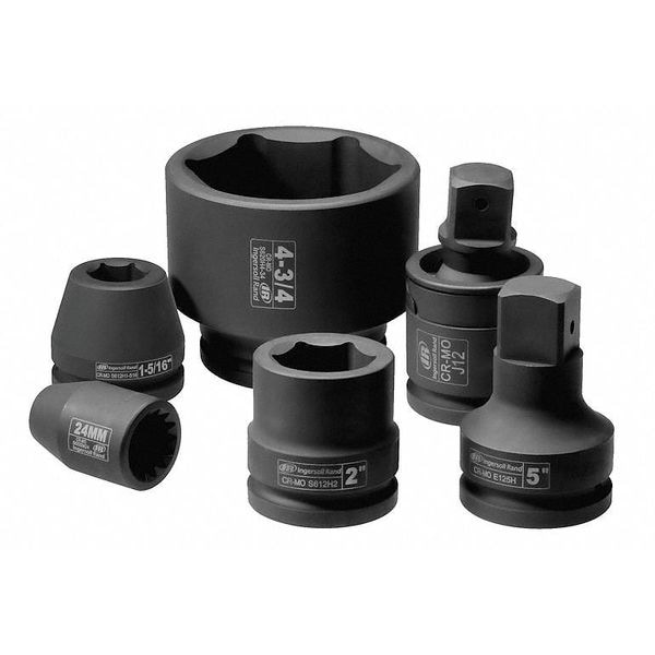 Ingersoll-Rand 1 1/2 in Drive Impact Socket Set, SAE, 5 pcs SK12H5 | Zoro
