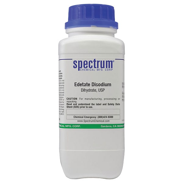 Spectrum Chemical Edetate Disodium, Dihydrate, USP-500g ED150-500GM | Zoro
