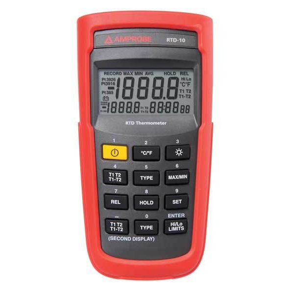 Amprobe FDA Digital RTD Thermometer, -328 Degrees to 1472 Degrees, -328 ...