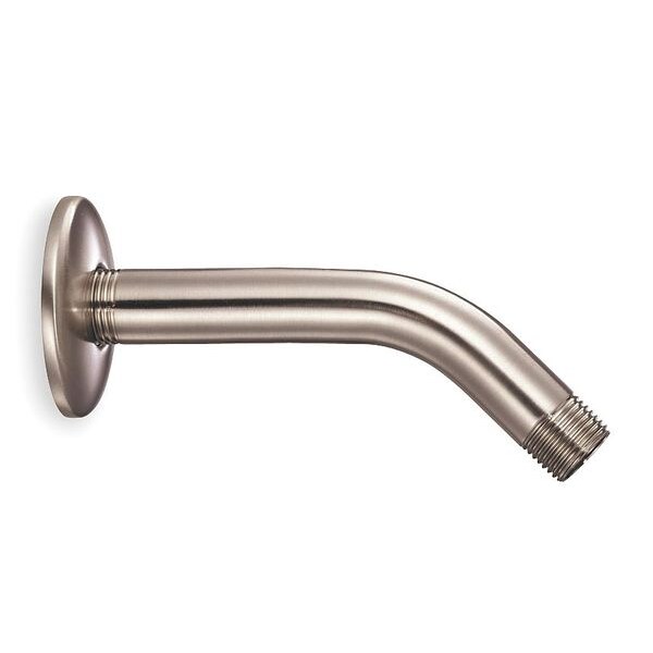 Trident Shower Arm 1/2", Brushed Nickel 6PE24 | Zoro