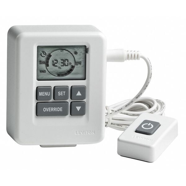 Leviton Timer, 120V, 15A, Digital, Table Top Remote LT113-10W | Zoro