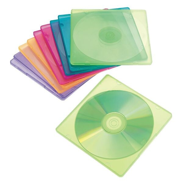Innovera CD/DVD Slim Case, Assorted Colors, PK10 IVR81910 | Zoro